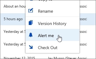 How To Setup An Alert When A File Gets Added/Modified In A Document Library