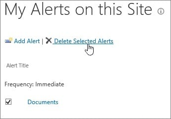 How To Setup An Alert When A File Gets Added/Modified In A Document Library