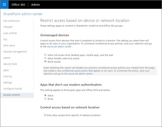 How to Control Access to SharePoint Content from Unmanaged Devices?