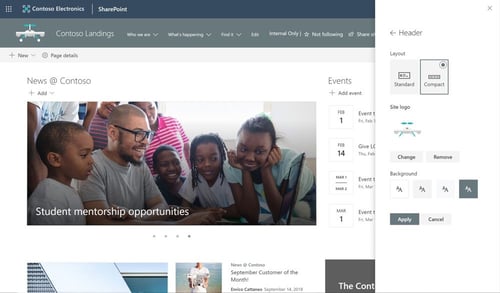 Organize your SharePoint sites with new “change the look” options