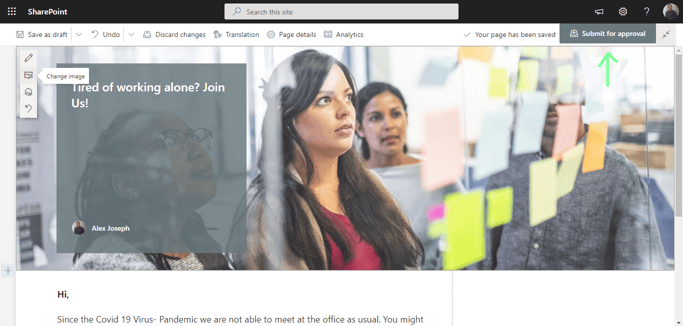 How to Configure a Page Approval Flow for a SharePoint Site