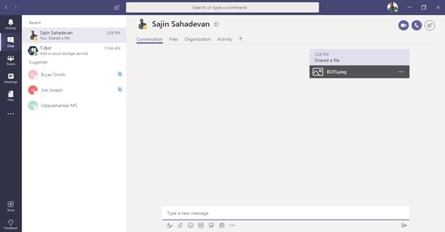 What happens when I upload files in Microsoft Teams?