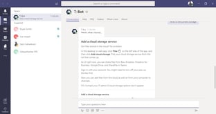 What happens when I upload files in Microsoft Teams?