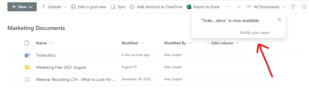 How to Notify Users Instantly After Uploading a File to SharePoint