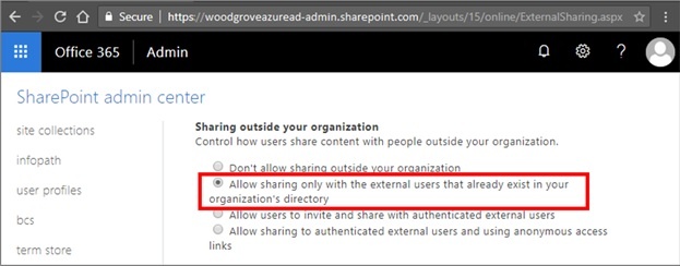 Working with Azure AD B2B Collaboration Over O365 External Sharing
