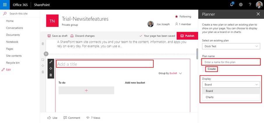 How to set up a Microsoft Planner Web Part for Your SharePoint