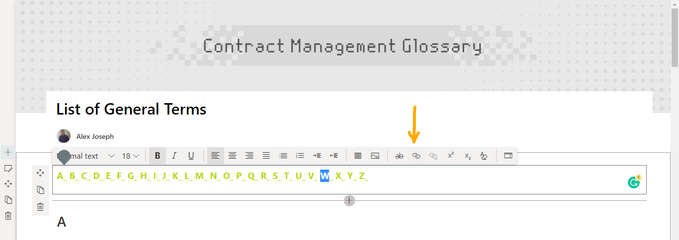 How To Create a Glossary Page in SharePoint