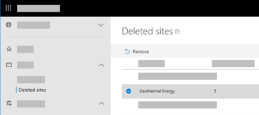 How to restore deleted files in new SharePoint Admin Center?
