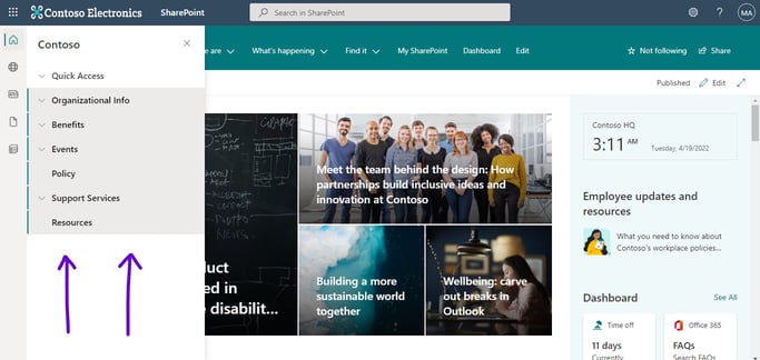 How To Set Up Global Navigation in the SharePoint App Bar
