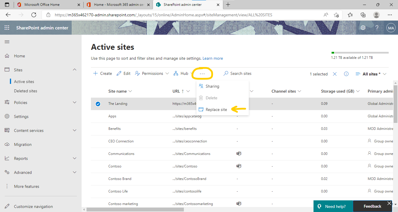 How to Change the Home Site in SharePoint Online
