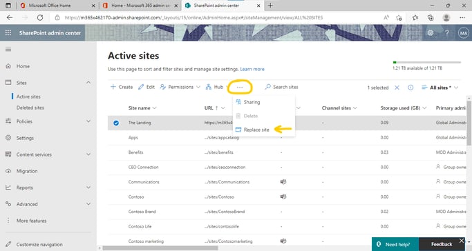 How to Change the Home Site in SharePoint Online