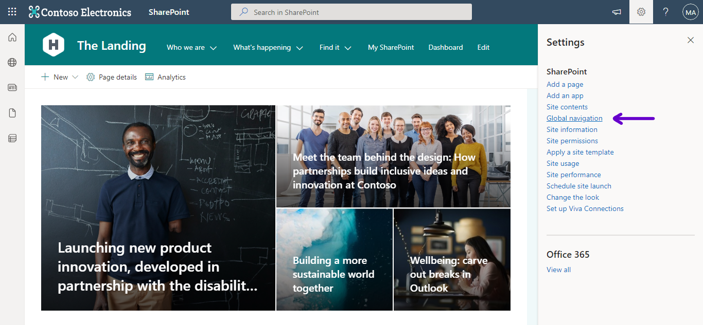 How To Set Up Global Navigation in the SharePoint App Bar