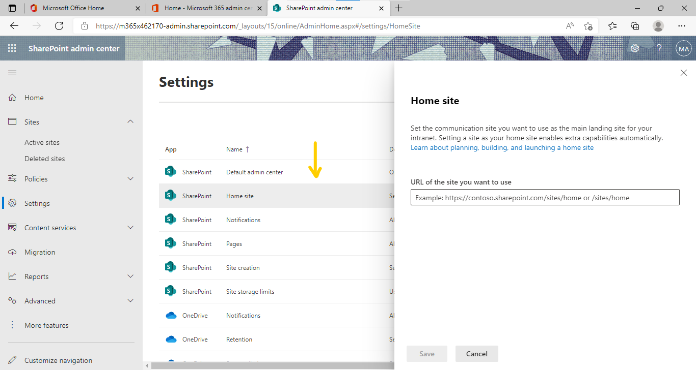 How to Change the Home Site in SharePoint Online