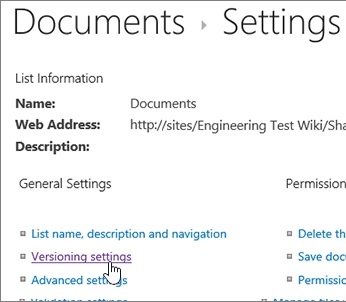 How to Setup Document Version Control in SharePoint
