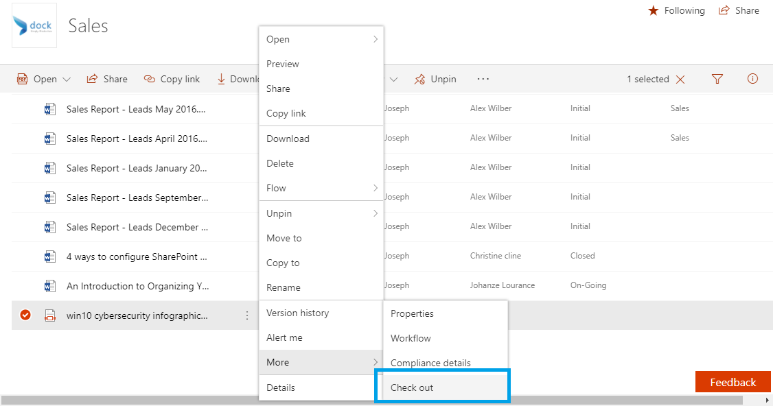 How to Check out a SharePoint Document