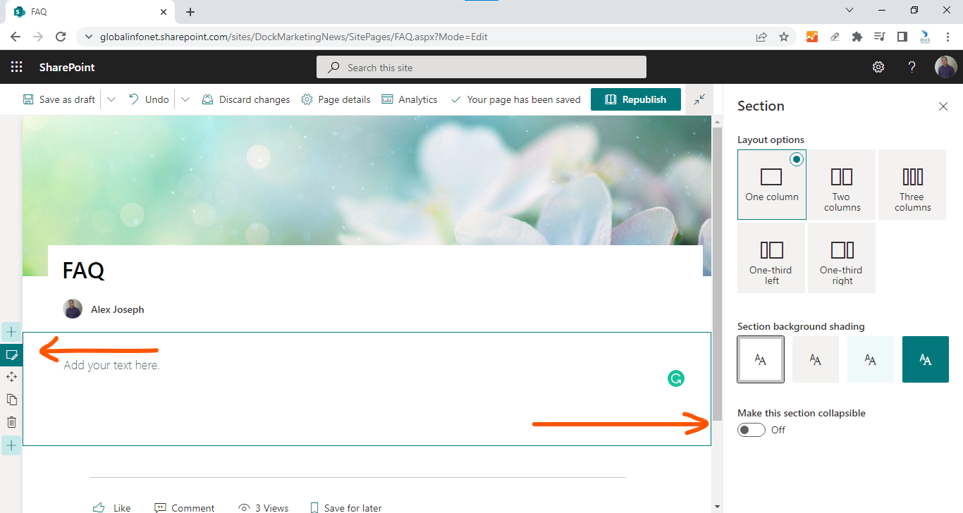 How to Create a Collapsible FAQ Section in SharePoint Online