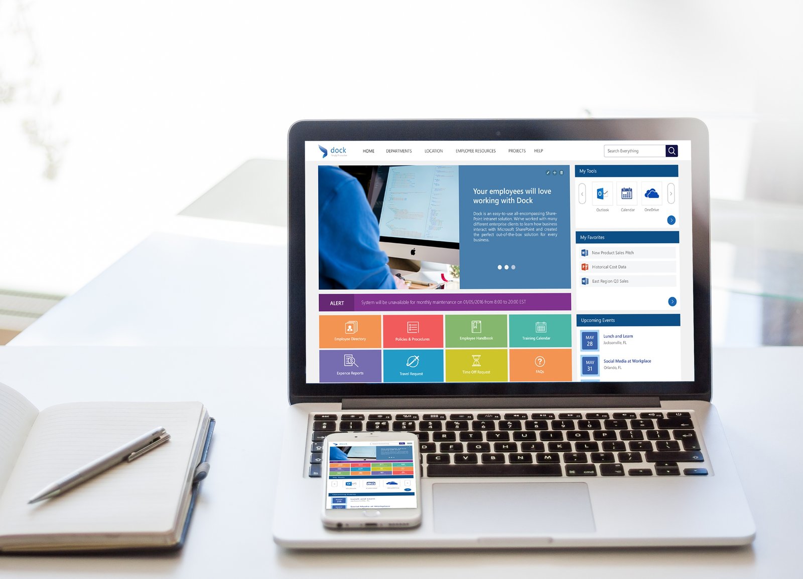 A Custom-Built Microsoft SharePoint Intranet for Nonprofits with Dock