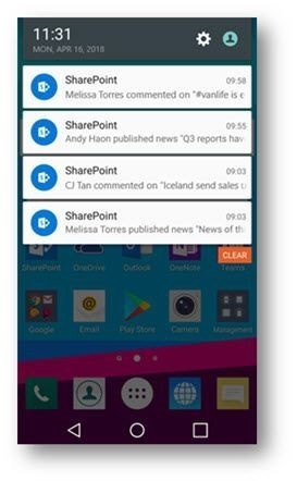 Checkout the Recent Updates for the SharePoint Mobile App